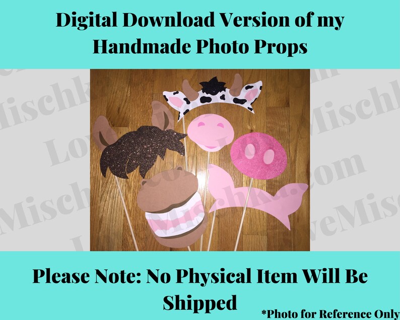 Set of Printable Barnyard Photo Props / Farm Animals / Party Props ...