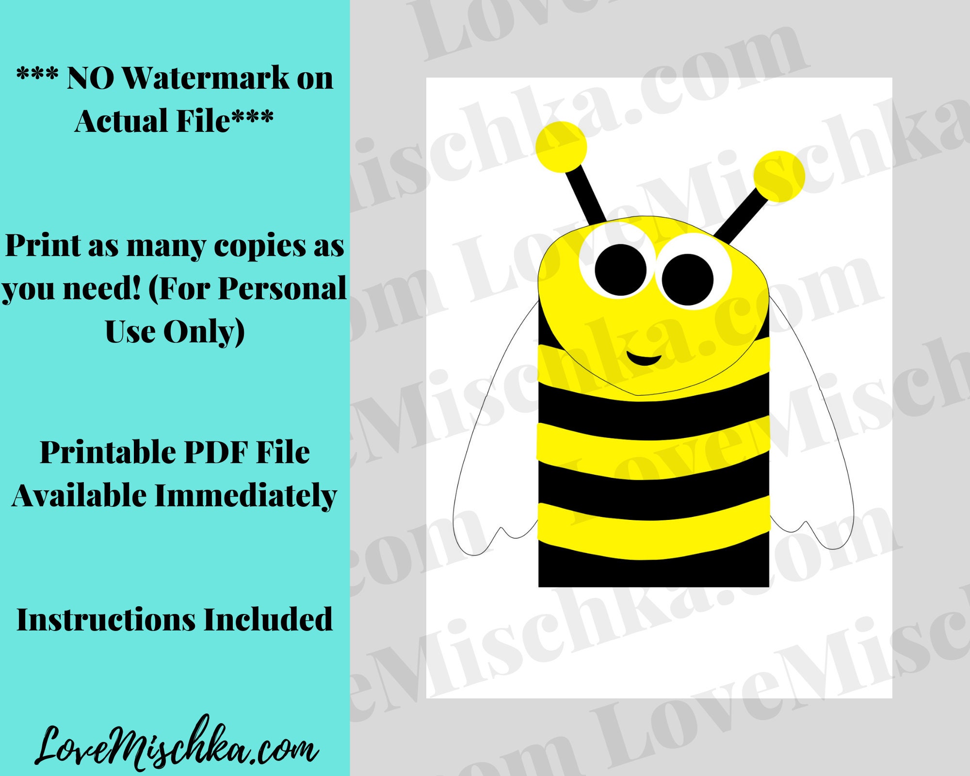 Bee Goodie Bag / Party Favor Gift Bags / Printable / Instant Download ...