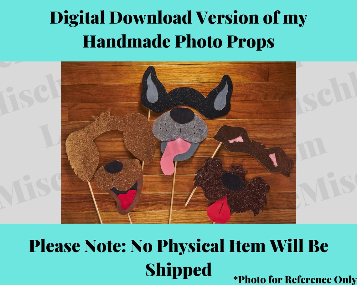 Set of 6 Dog Printable Photo Props / Instant Download / Dogs / - Etsy