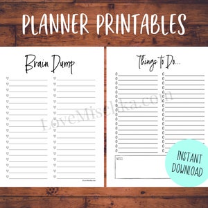 Printable Planner Bundle | 2021 Digital Calendar | Daily Planner ...