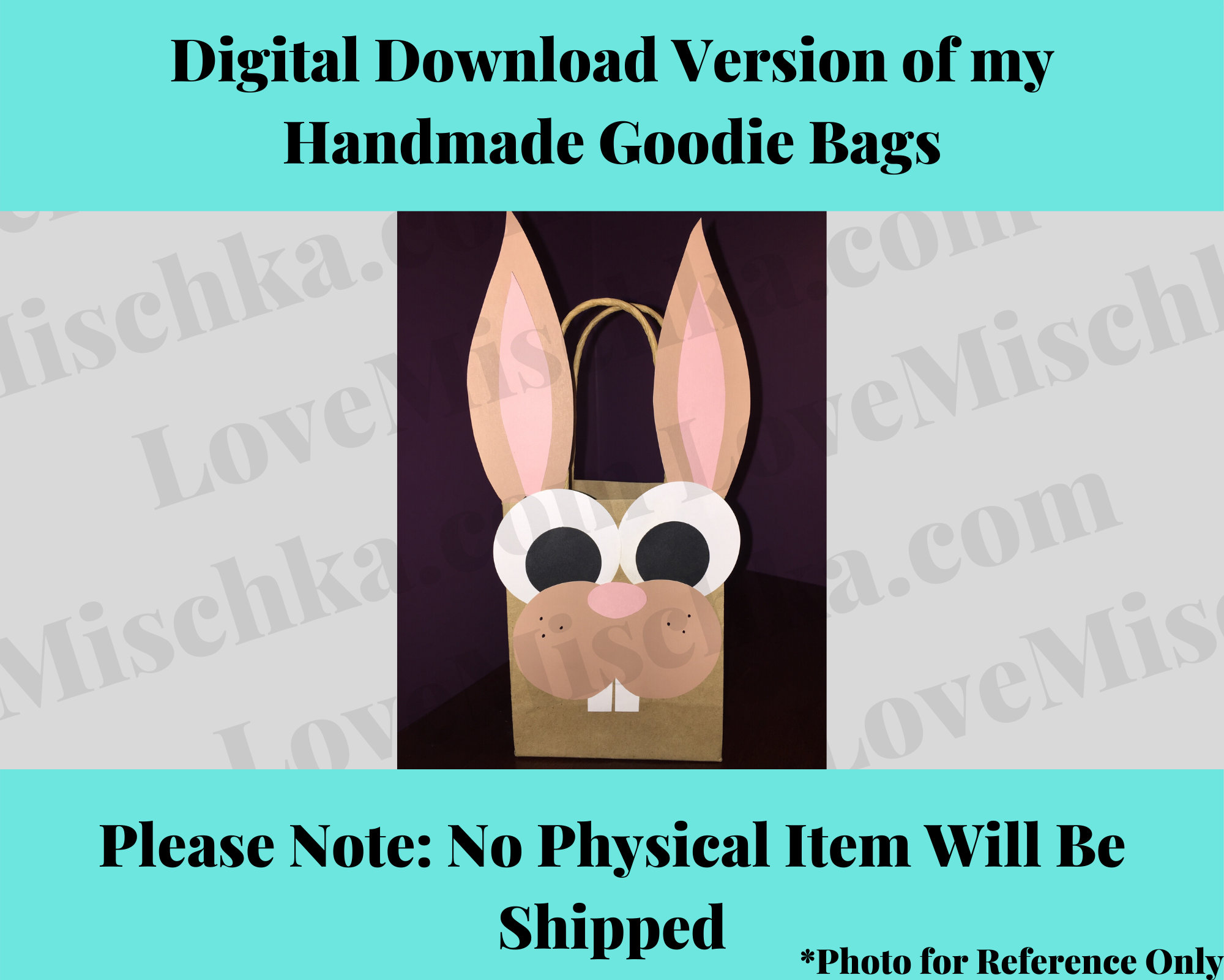 Rabbit Party Favor Gift Bags / Goodie Bag / Printable / Instant ...
