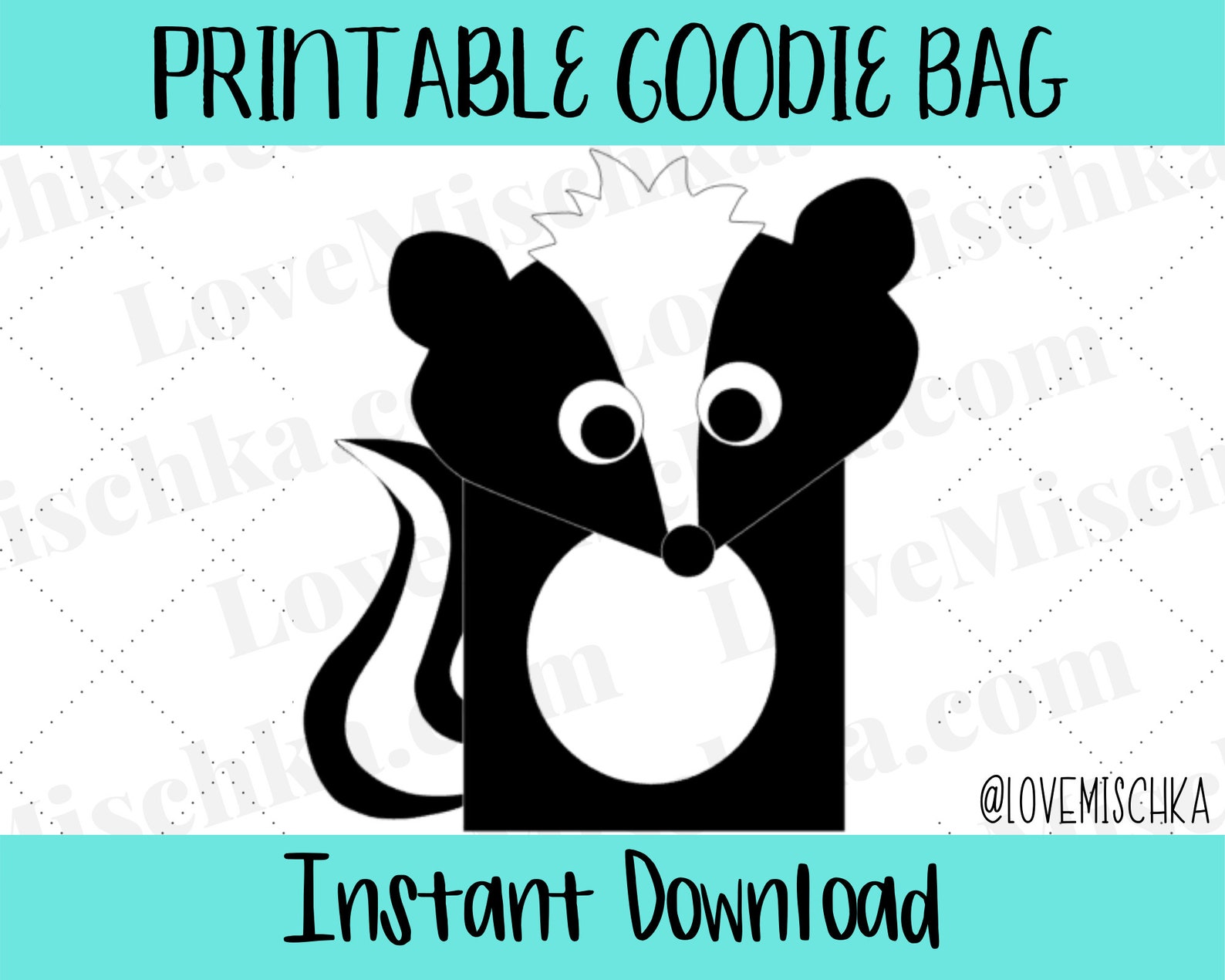 Skunk Party Favor Goodie Bags / Gift Bags for Kids / Woodland Creatures ...