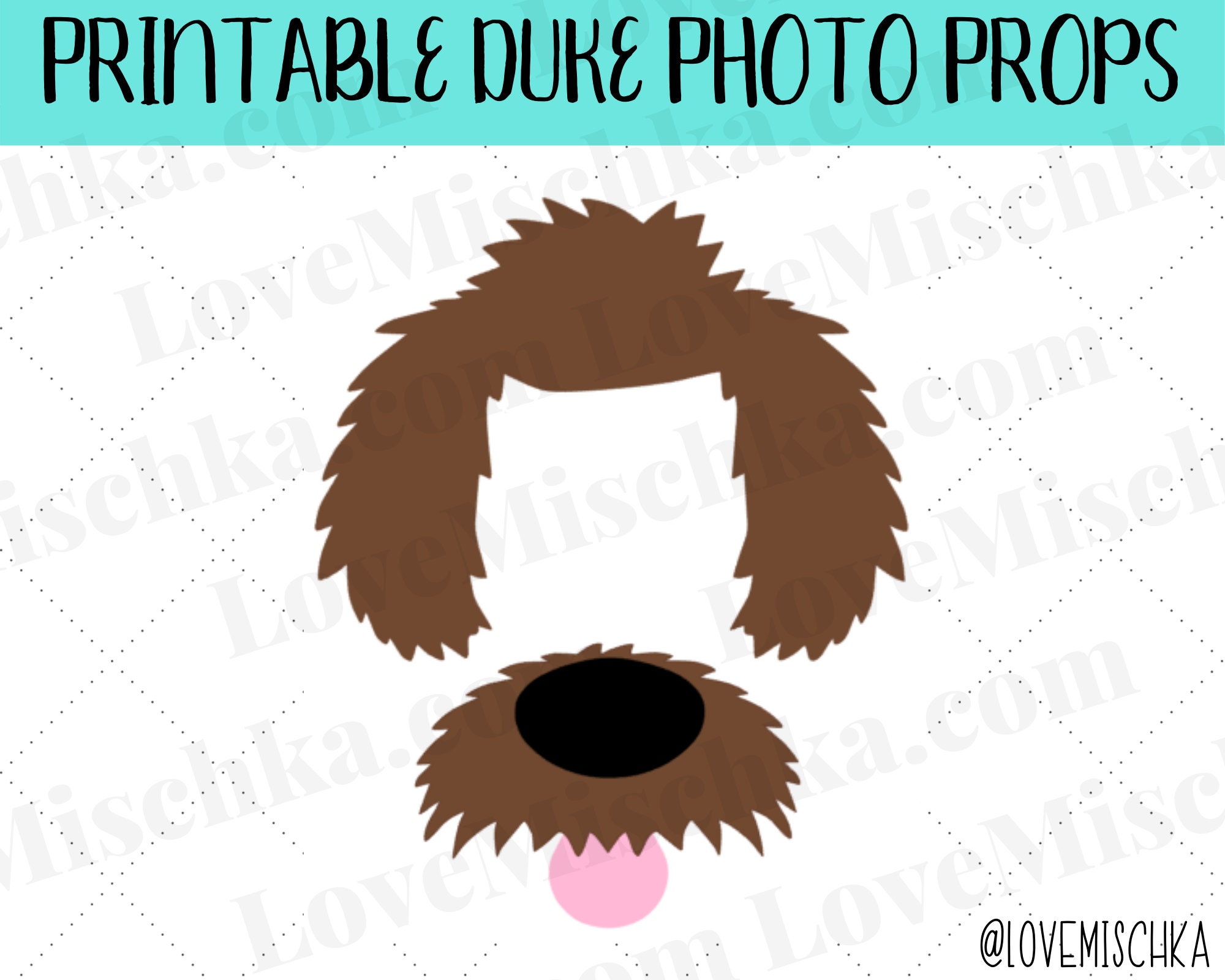 Set of 6 Printable Pets 2 Photo Props / Photobooth / Party Props / Dog ...