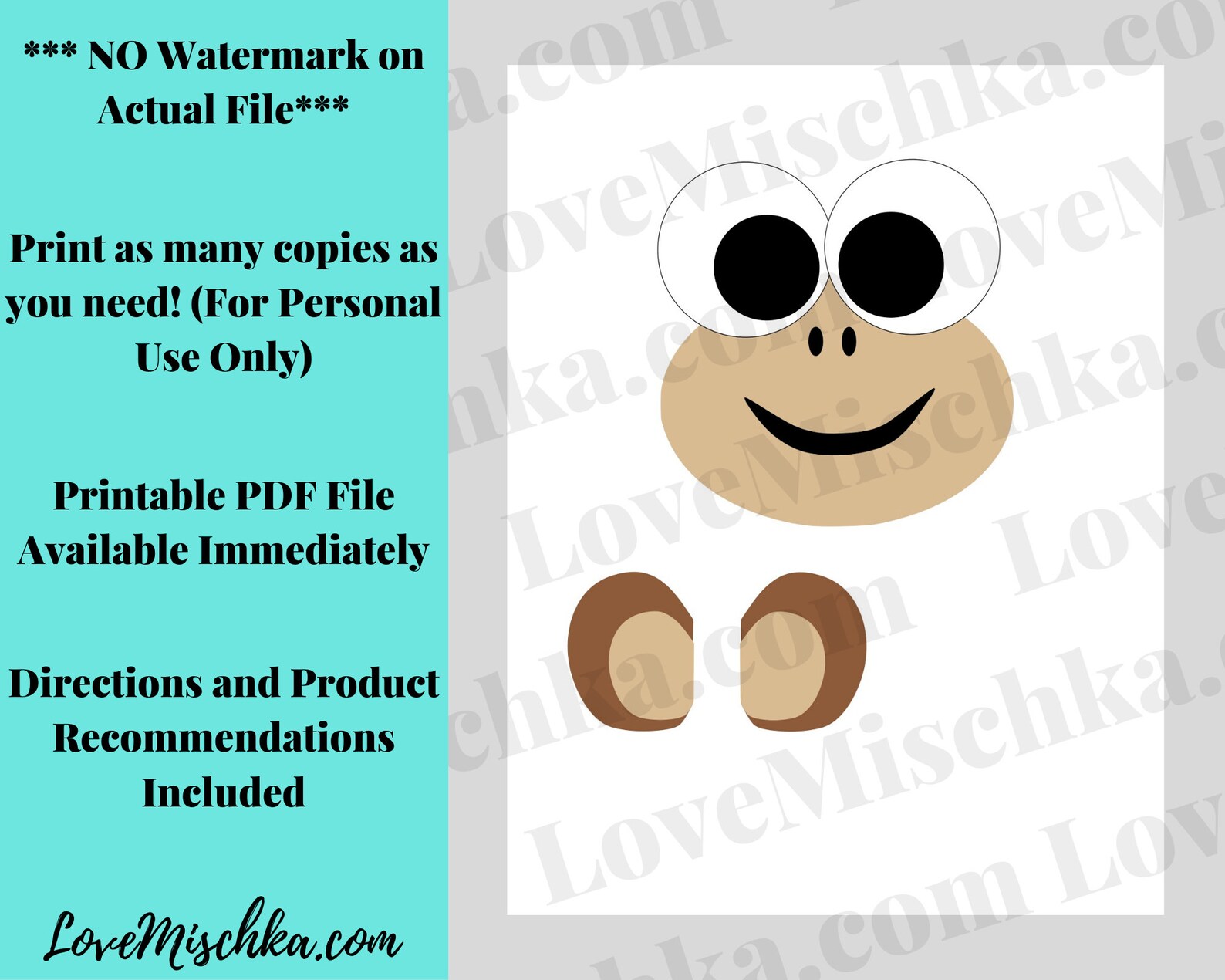 Monkey Party Favor Gift Bags / Goodie Bags / Instant Download / Jungle ...
