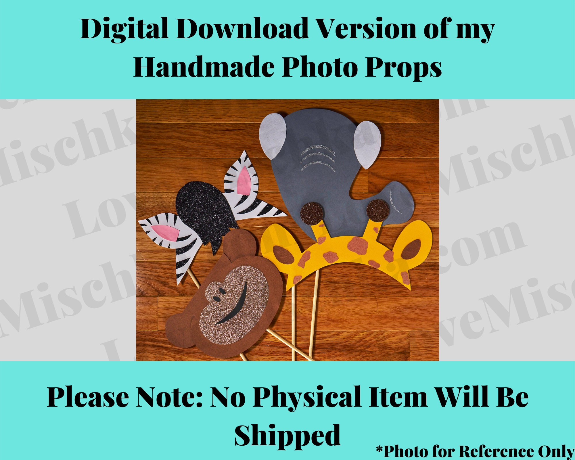 Set of Printable Safari Photo Booth Props / Zoo Photo Props / Party ...