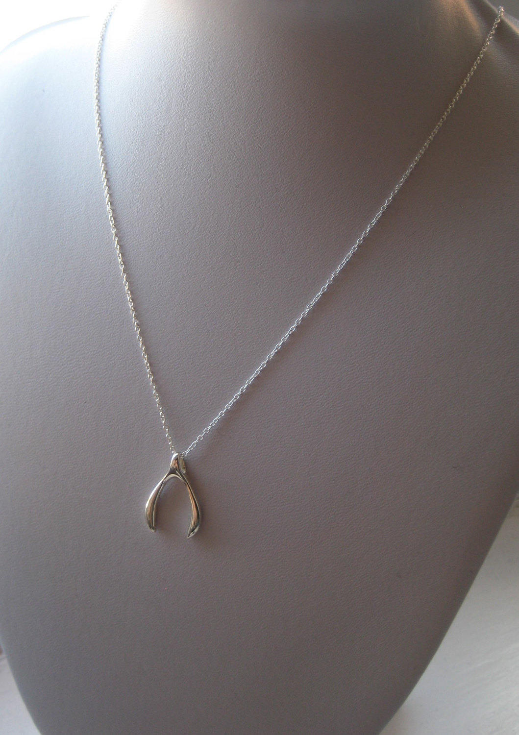 Wishbone Necklace Sterling Silver Wishbone Necklace Good - Etsy