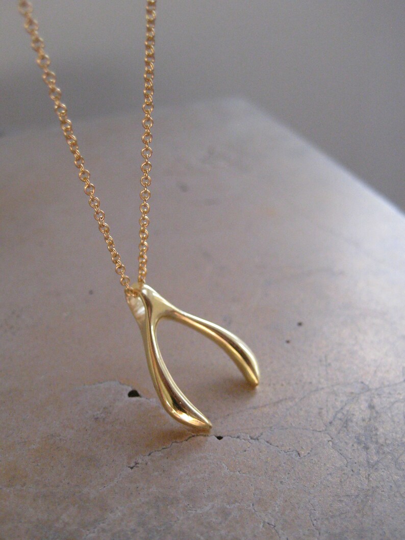 Wishbone Necklace Sterling Silver Wishbone Necklace Good | Etsy