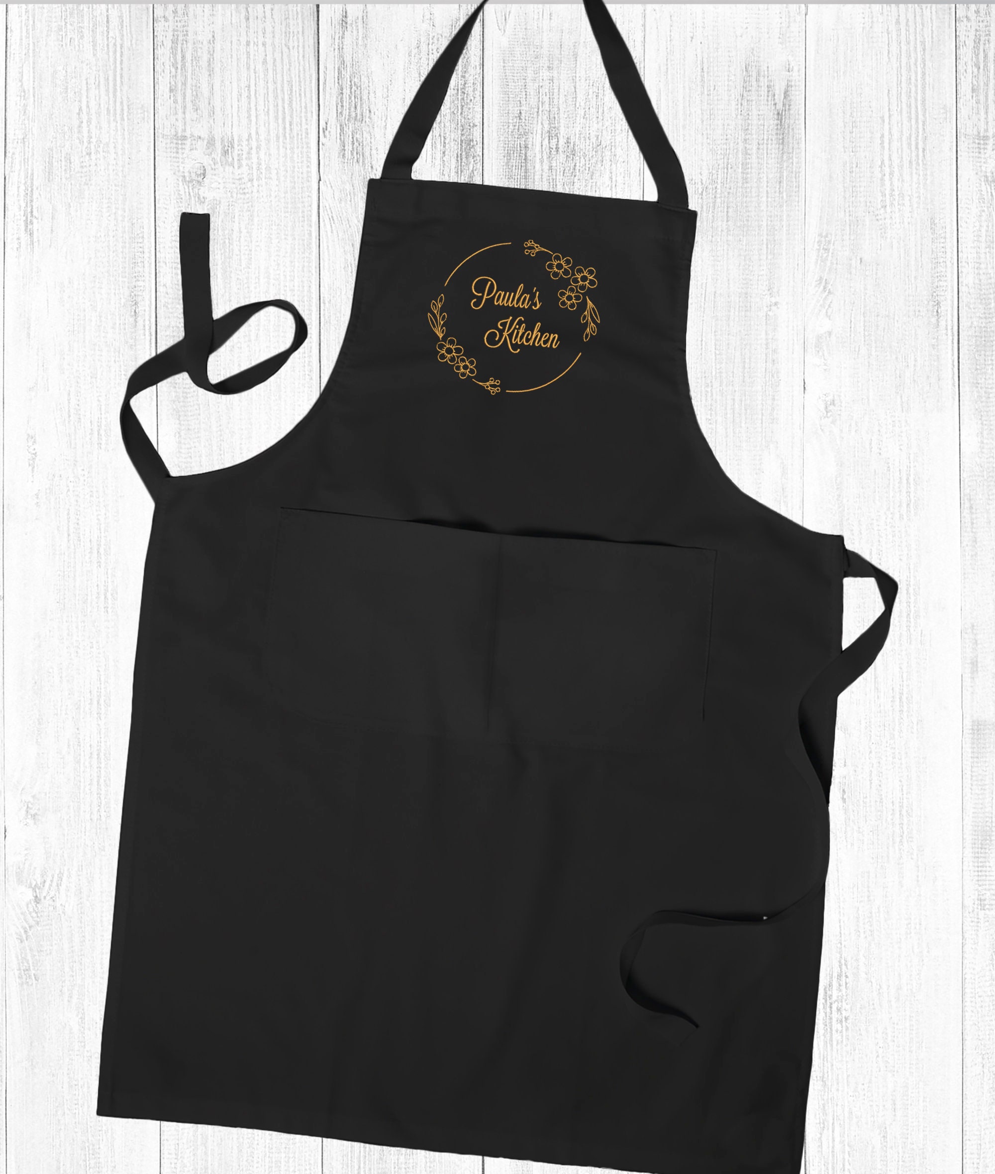 Personalised Embroidered Apron, Daisy.kitchen Cooking Chef Apron Unisex ...