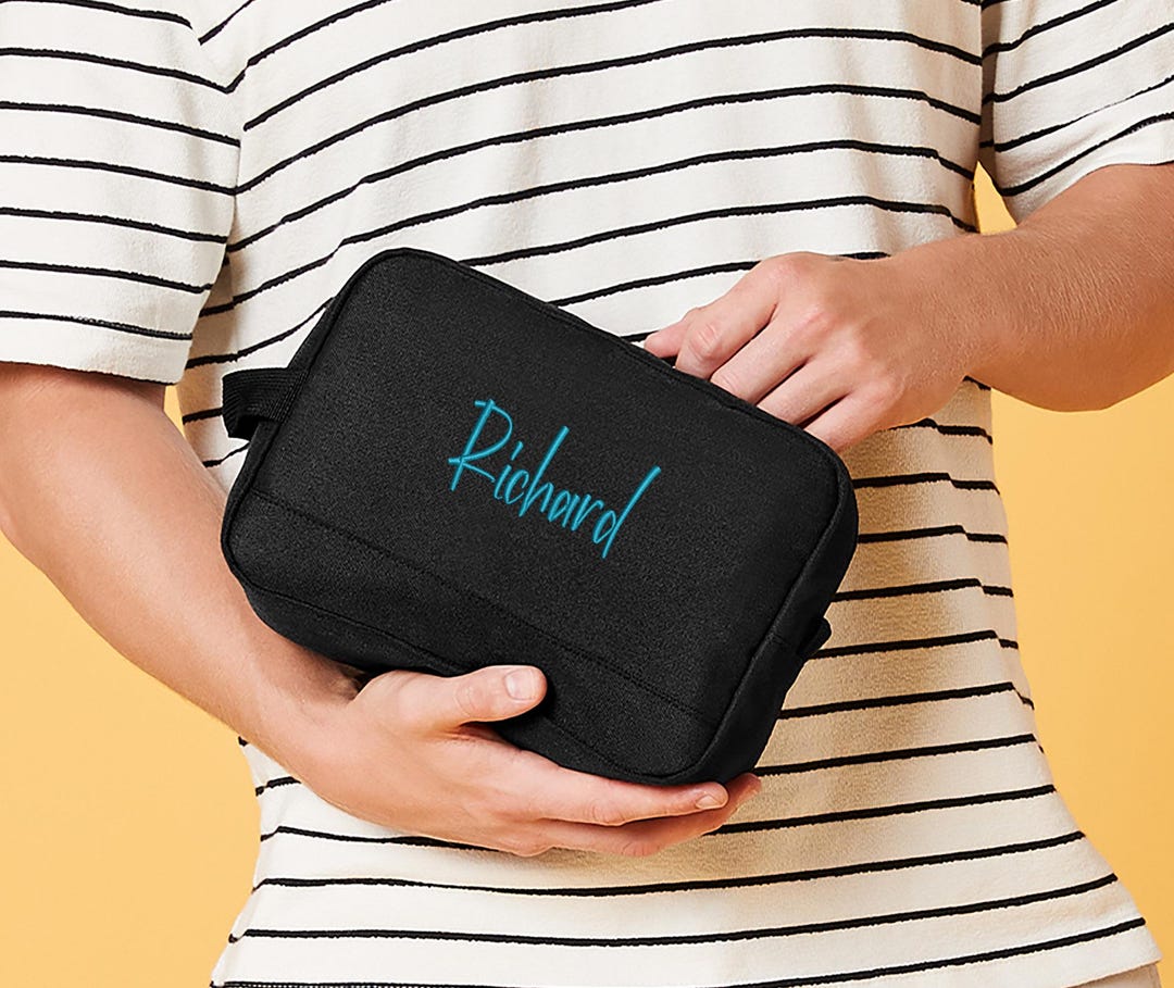 Personalised Embroidered Wash Bag, Toiletry Bag Cosmetics Bag Suitable ...