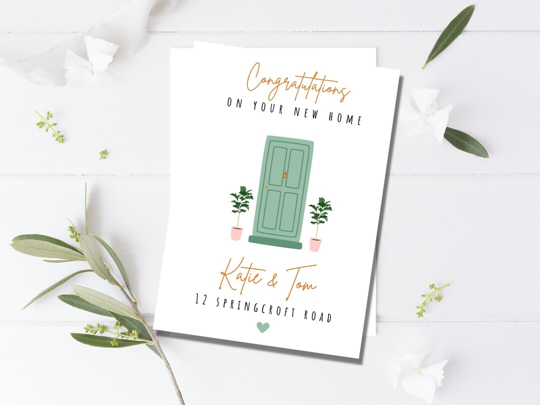 Personalised New Home Card First Home Card Personalise With Names and ...