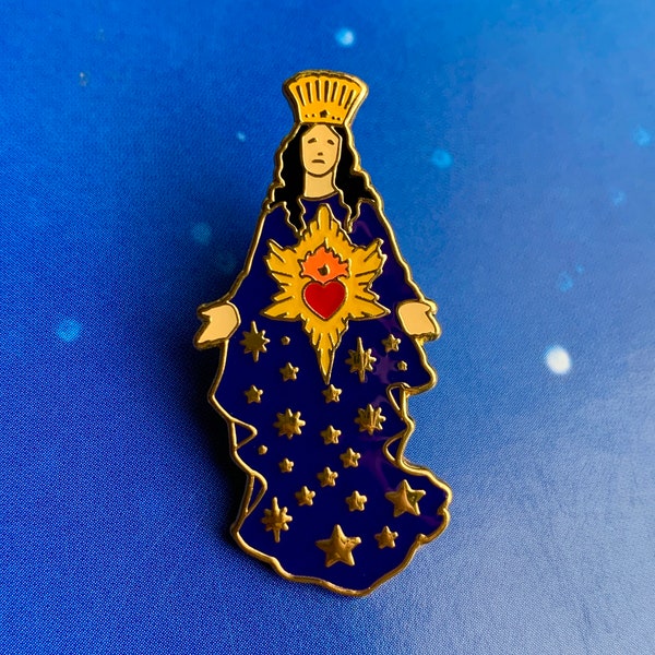 Virgin Mary Pin - Etsy