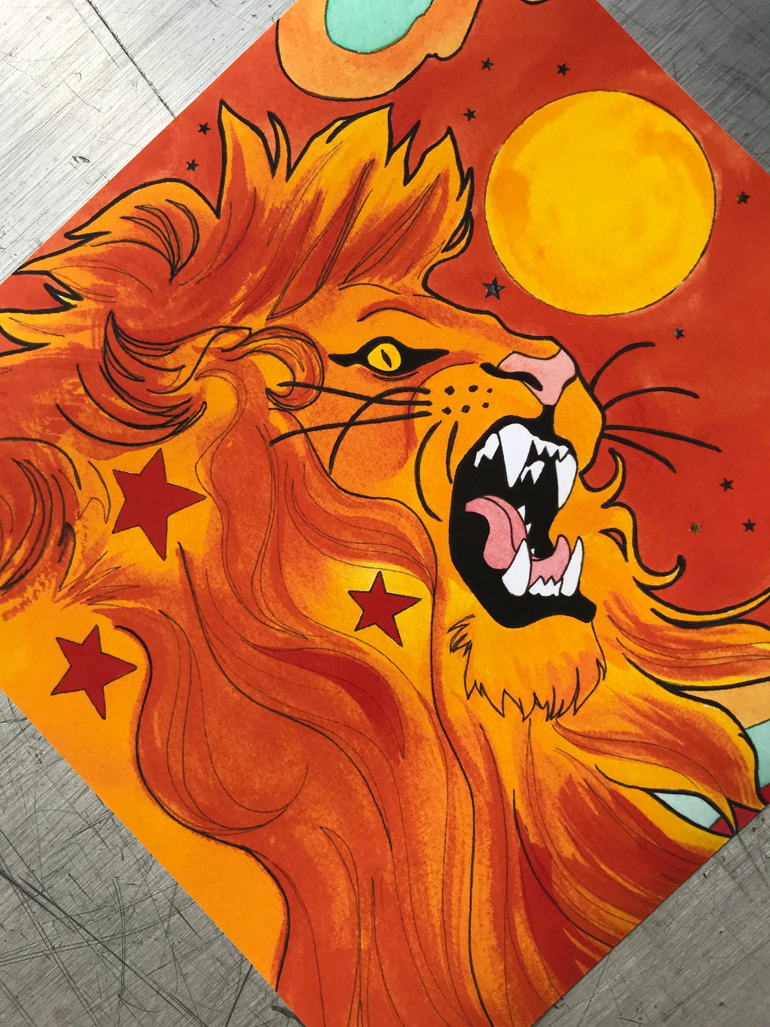 Leo - Zodiac Print - Etsy