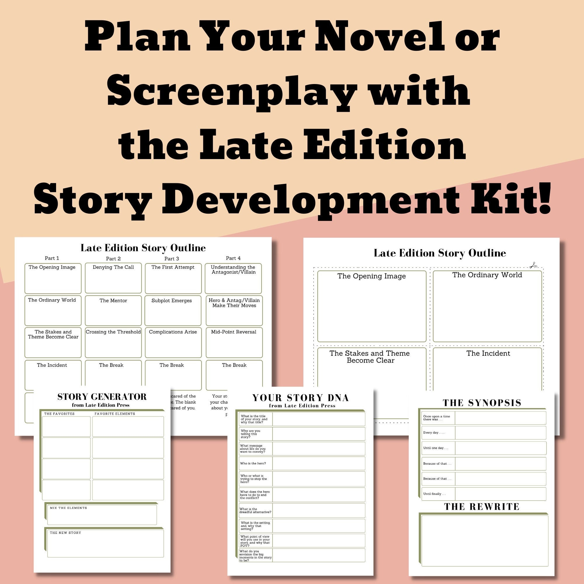 Late Edition Story Development Kit Story Generator, Story DNA Synopsis ...