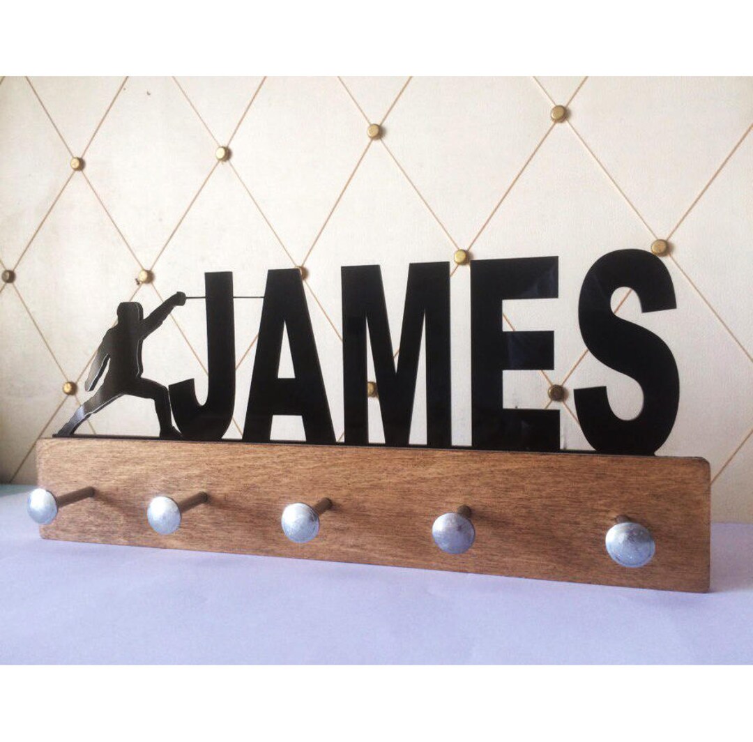 Fencing Medal Holder, Personalized Name Medal Holder, Medal Display ...