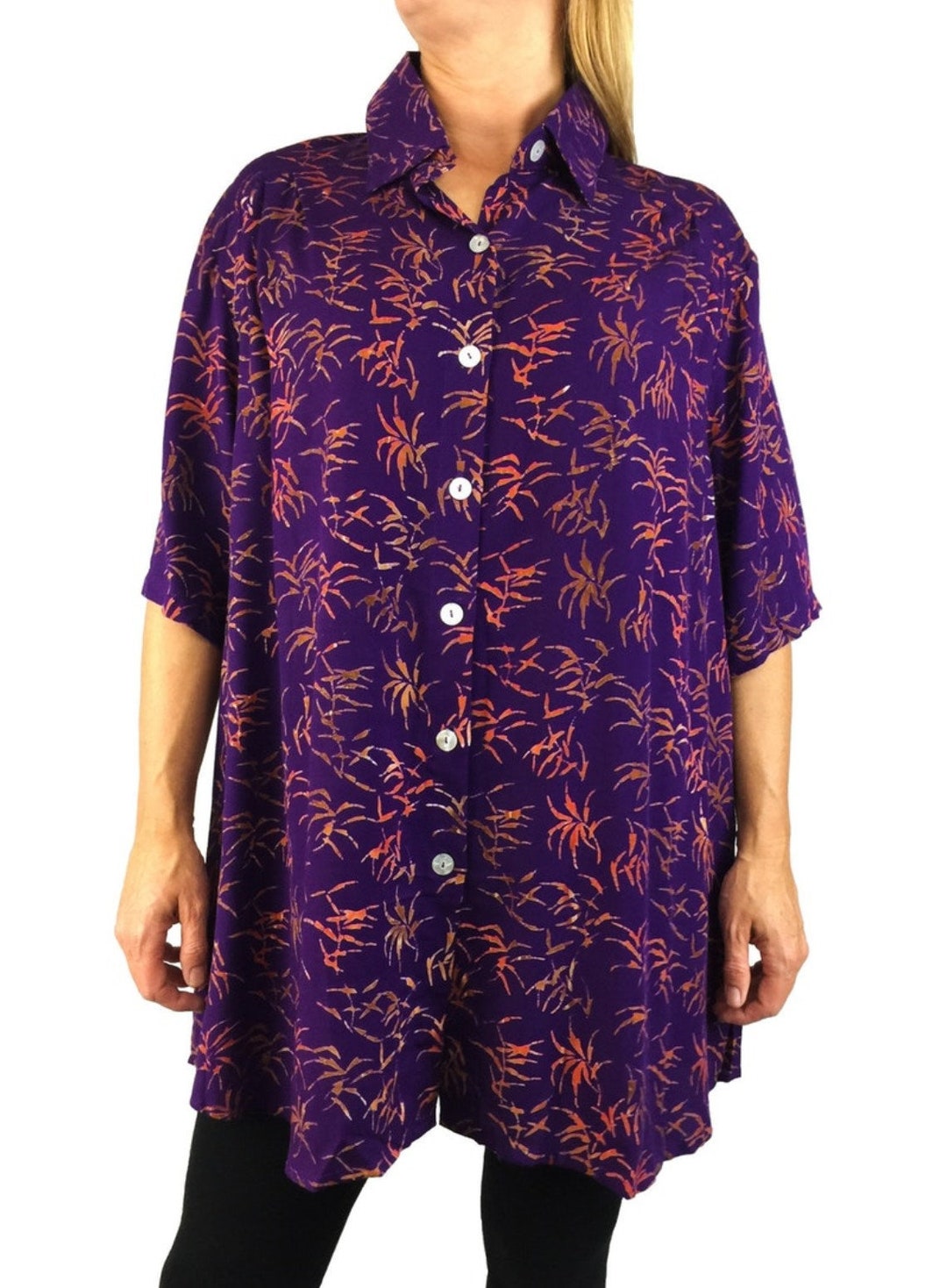 Women's Plus Size Tunic : Webebop Purple Vine New Tunic - Etsy