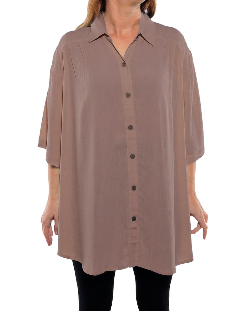 Women's Plus Size Tunic : Webebop Flat Rayon Solid Color New Tunic Top ...