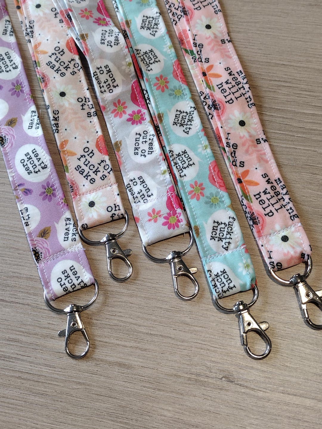 Sweary Lanyards - Your Choice! - Adult Language - WTF - Fuck It - Etsy
