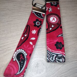 Alabama Key Fob Crimson Tide Key Chain U of A Wristlet - Etsy