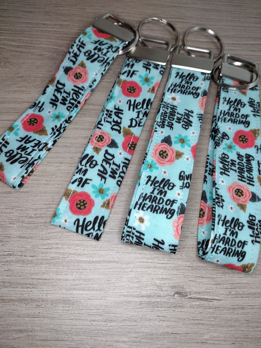 Deaf Key Fobs - Hard of Hearing Key Chains - Hearing Loss Wristlets - Etsy