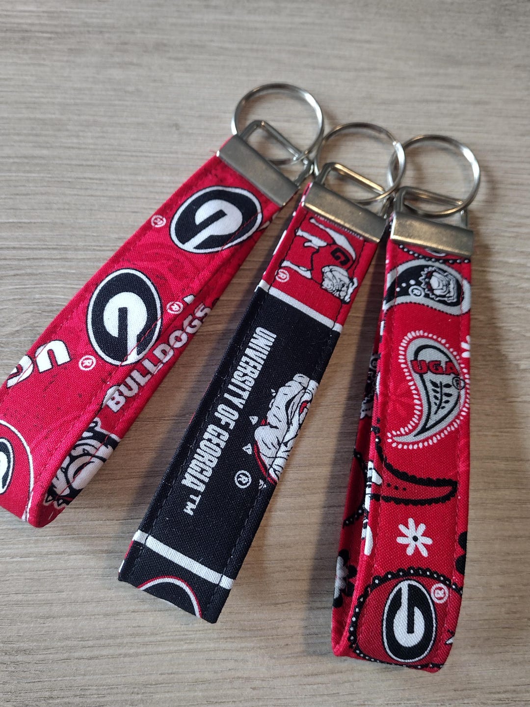 University of Georgia Key Fob - UGA Key Chain - Bulldogs Wristlet - Etsy