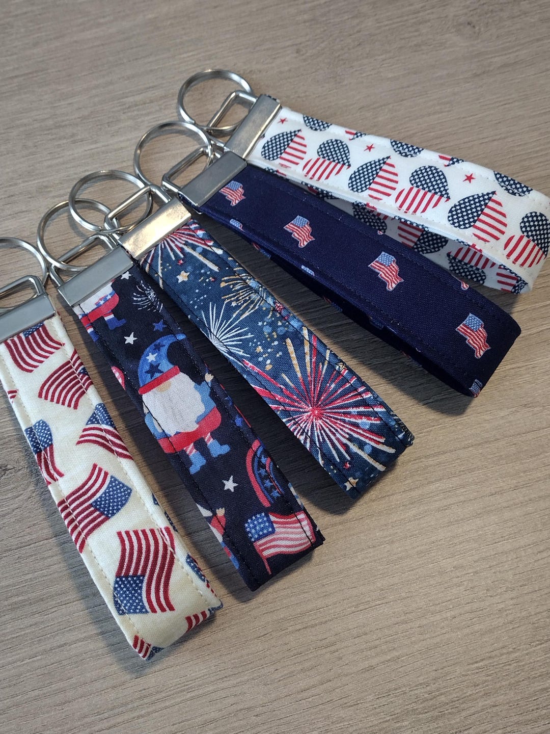 Independence Day Key Fobs - USA Key Chains - Red, White, and Blue ...