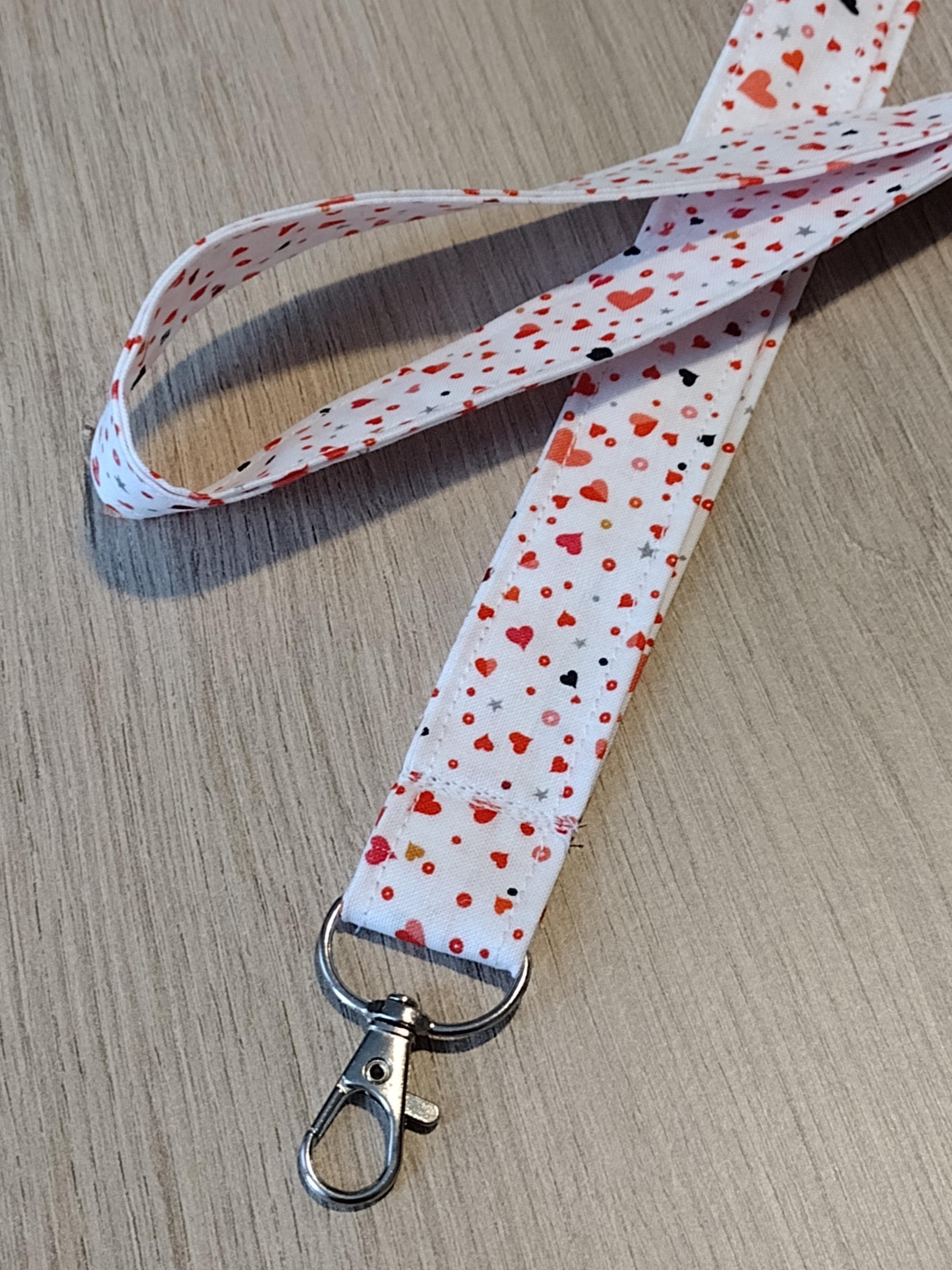 Valentine's Day Lanyards - Love ID Badge Holder - Hearts X-tra Long Key ...