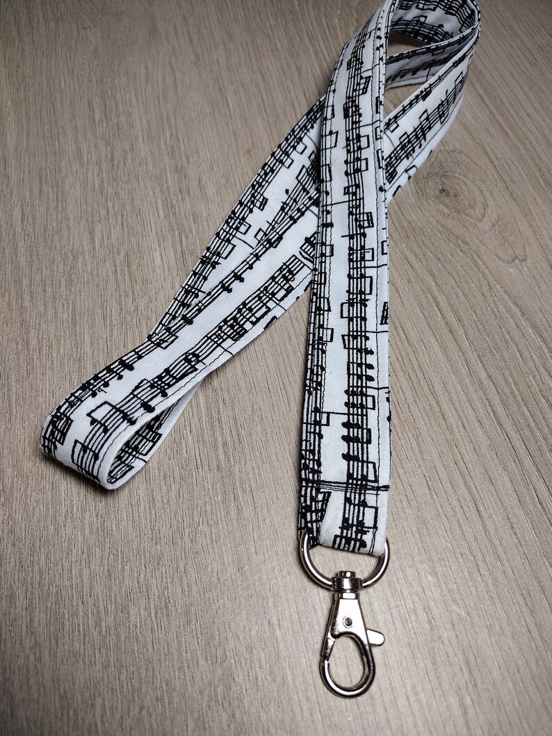 Music Themed Lanyards Music Notes ID Badge Holder Your - Etsy