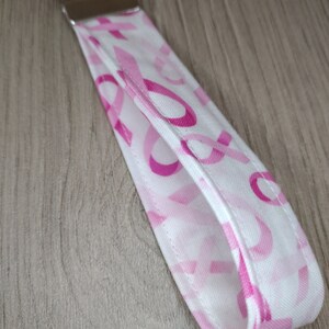 Breast Cancer Key Fobs - Pink Ribbon Key Chain Wristlet - New Choices ...
