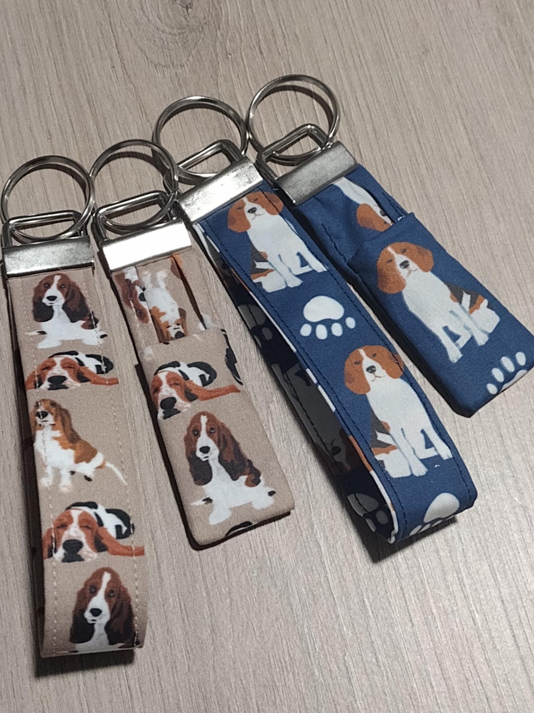 Beagle Key Fob - Basset Hound Dog Breeds Wristlets - Breed Specific Key ...