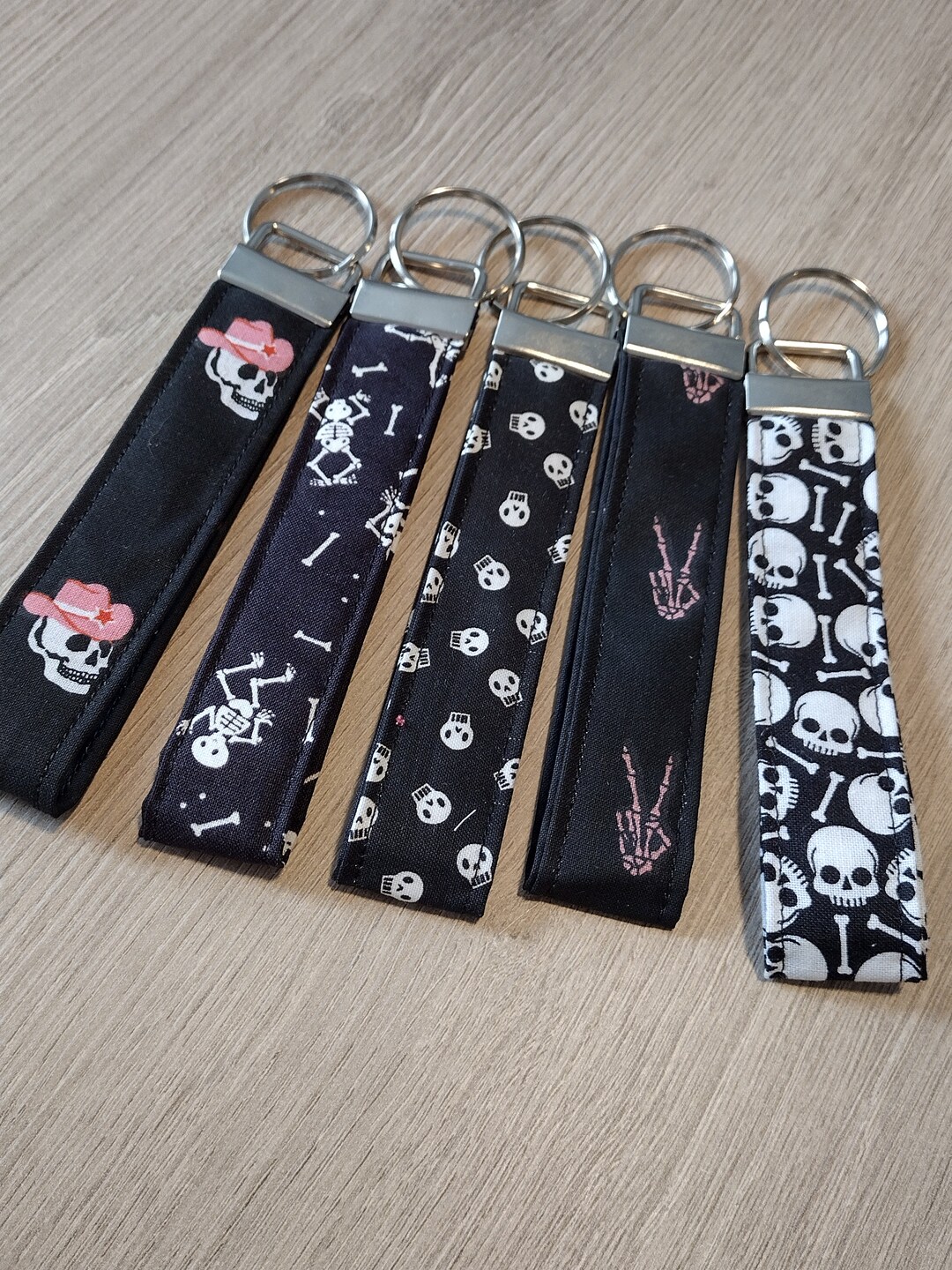 New Halloween Skeleton Key Fob Collection - Skulls Wristlets - Bones ...