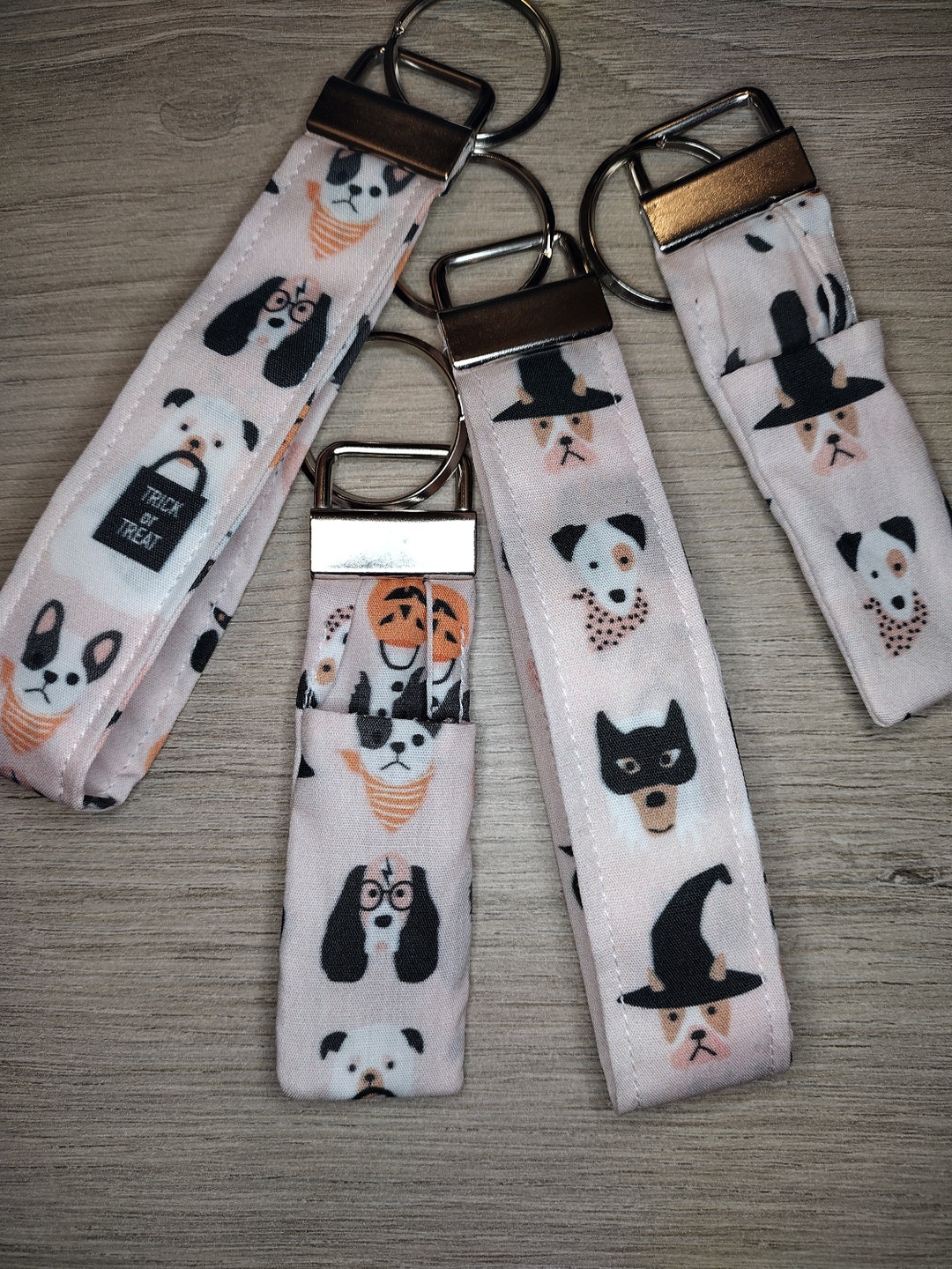 Halloween Dogs Key Fob – Costume Puppies, Cotton Wristlet - Etsy