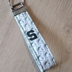 MSU Key Fobs - Spartan Wristlets - Four Choices! - Etsy
