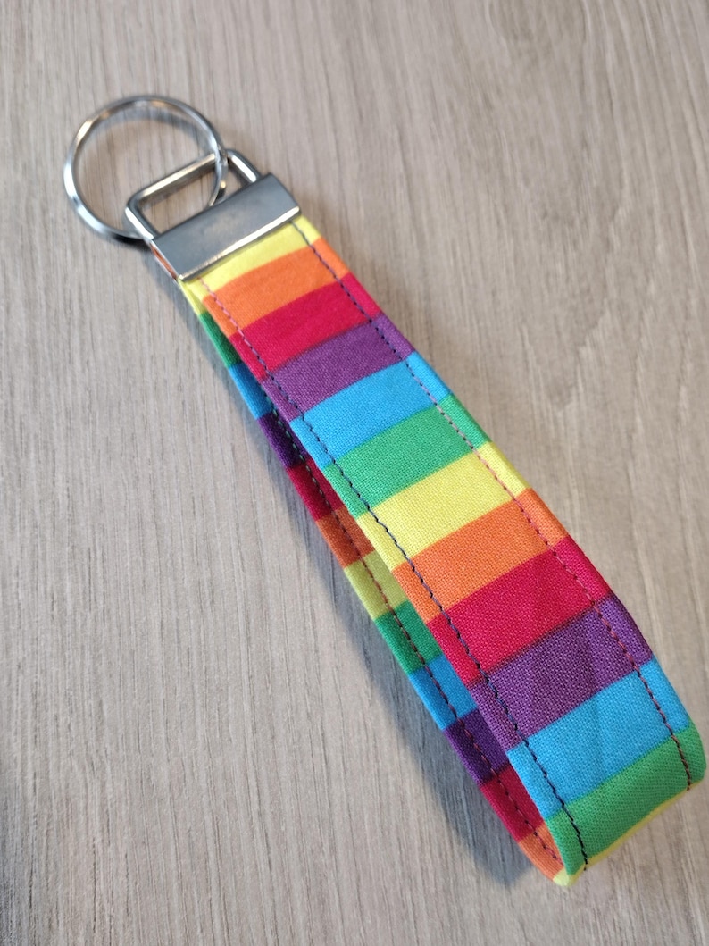 Pride Month Key Fob LGBTQ Key Chain Rainbows Wristlet - Multiple ...