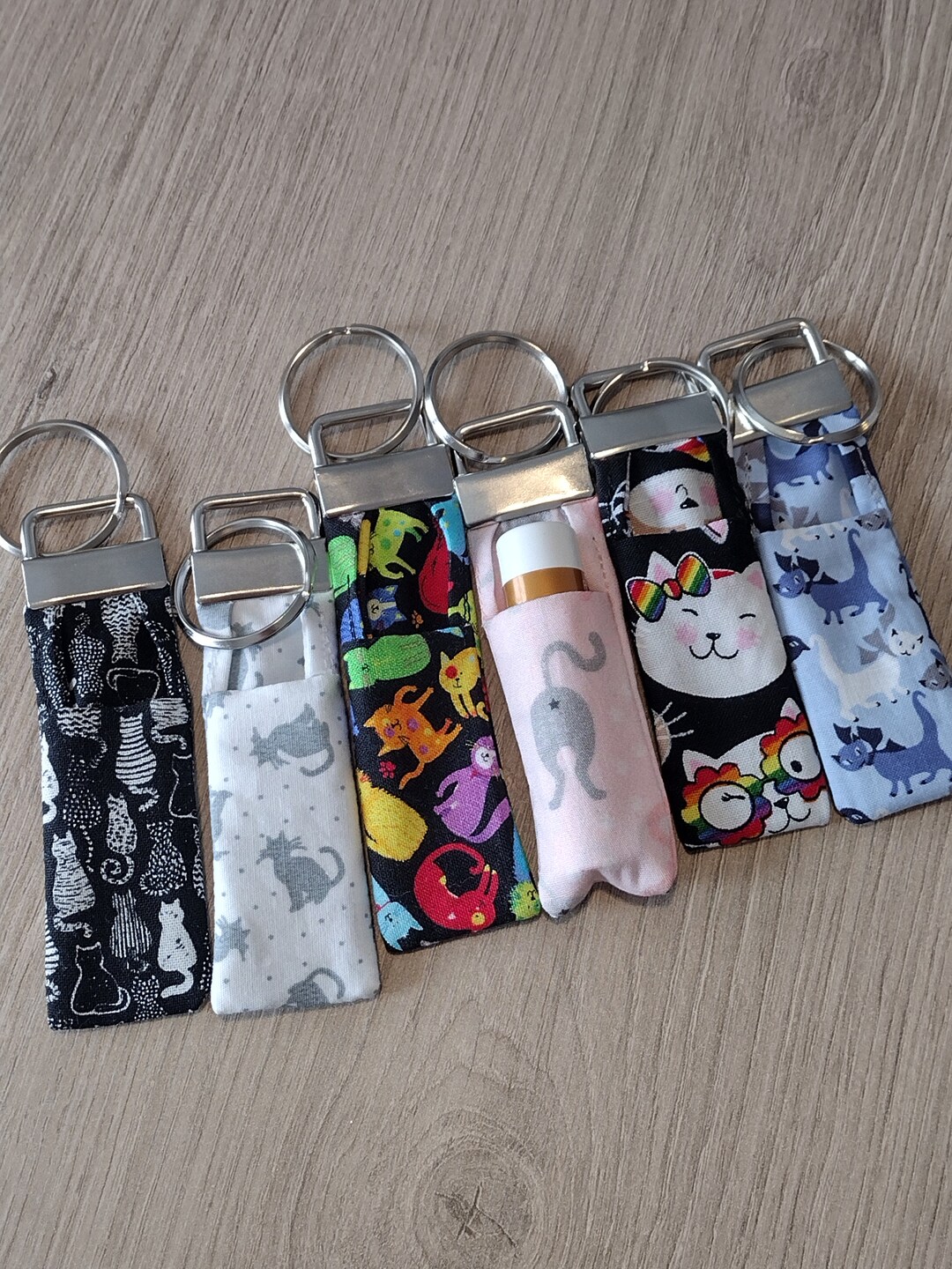 Cats Lip Balm Holder - Kitties Key Chain - Your Choice! Gift for Cat ...