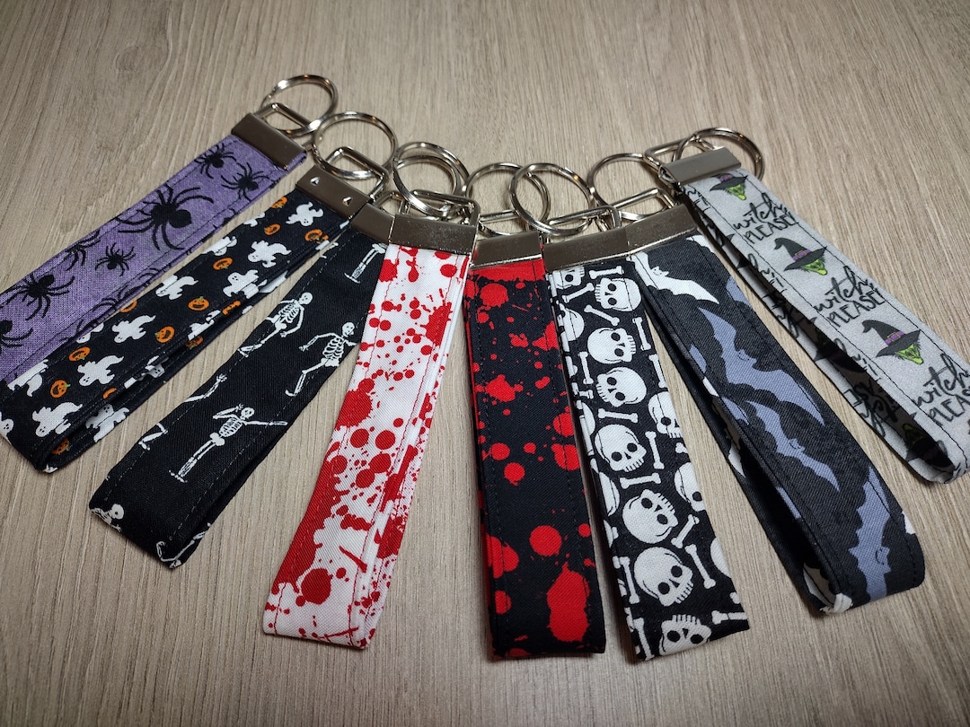 Halloween Key Fobs Spooky Key Chains Horror Movie Wristlets - Etsy