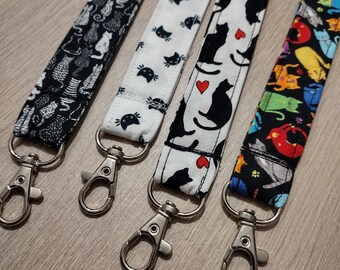 Cat Beaded Lanyard, Id Badge Holder, Cat Lover's Gift, Teacher Gift ...