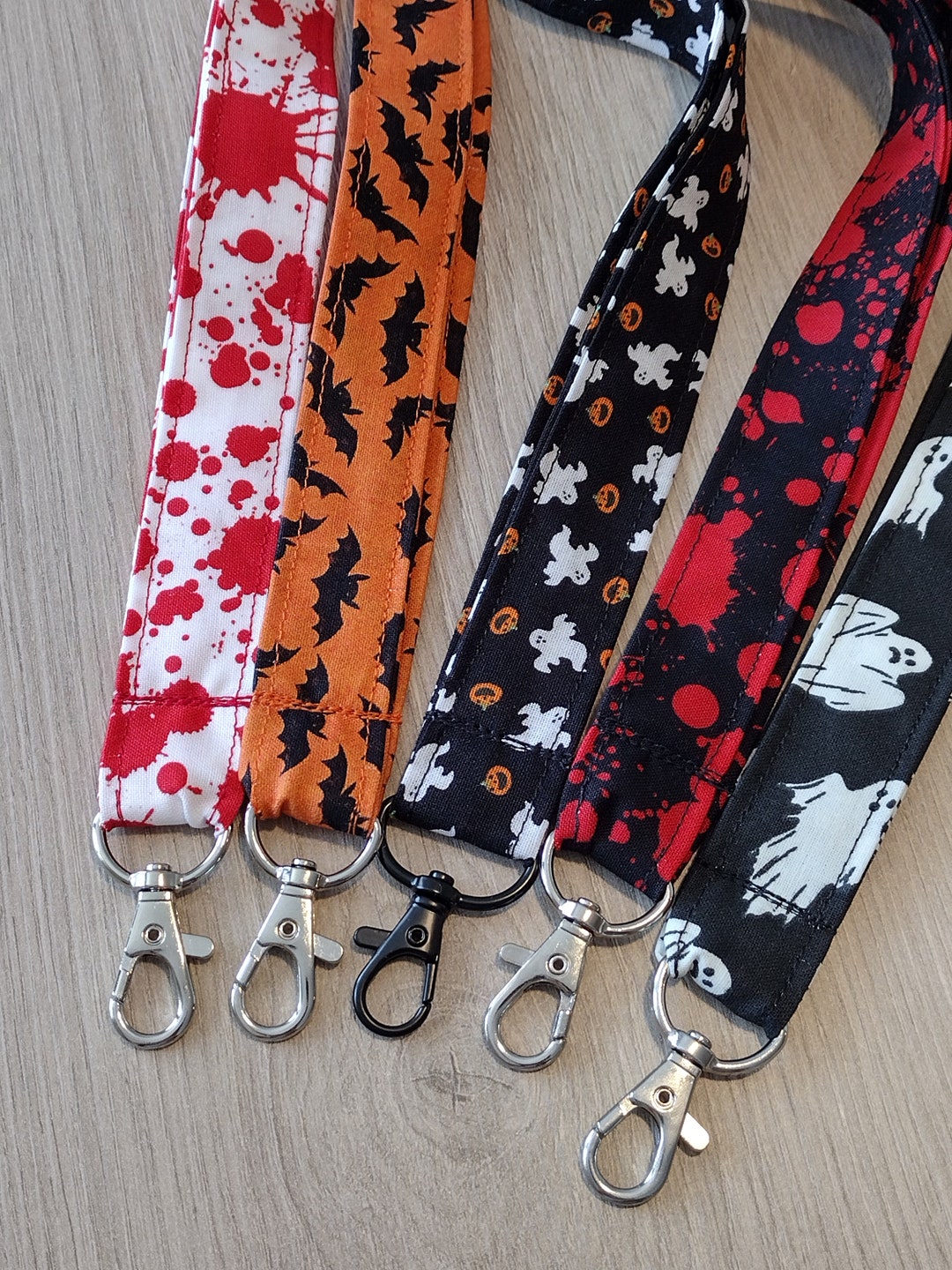 Horror Theme Lanyards - Spooky Halloween ID Badge Holders - Multiple ...