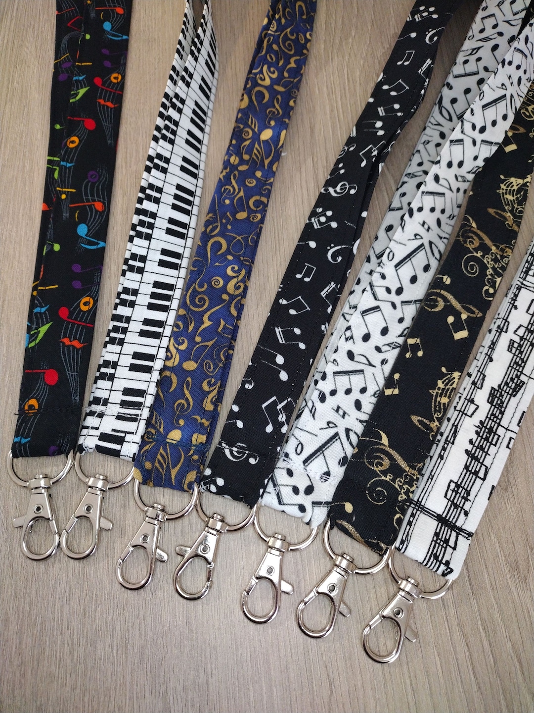 Music Themed Lanyards Music Notes ID Badge Holder - Your Choice! - Etsy