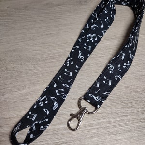 Music Themed Lanyards Music Notes ID Badge Holder - Your Choice! - Etsy