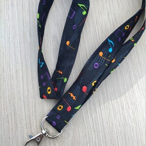 Music Themed Lanyards Music Notes ID Badge Holder - Your Choice! - Etsy