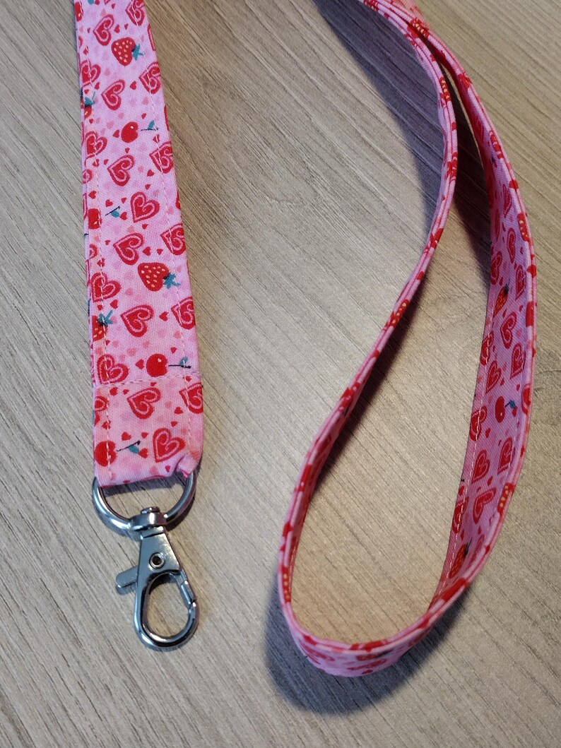 Valentine's Day Lanyards - Love ID Badge Holder - Hearts X-tra Long Key ...