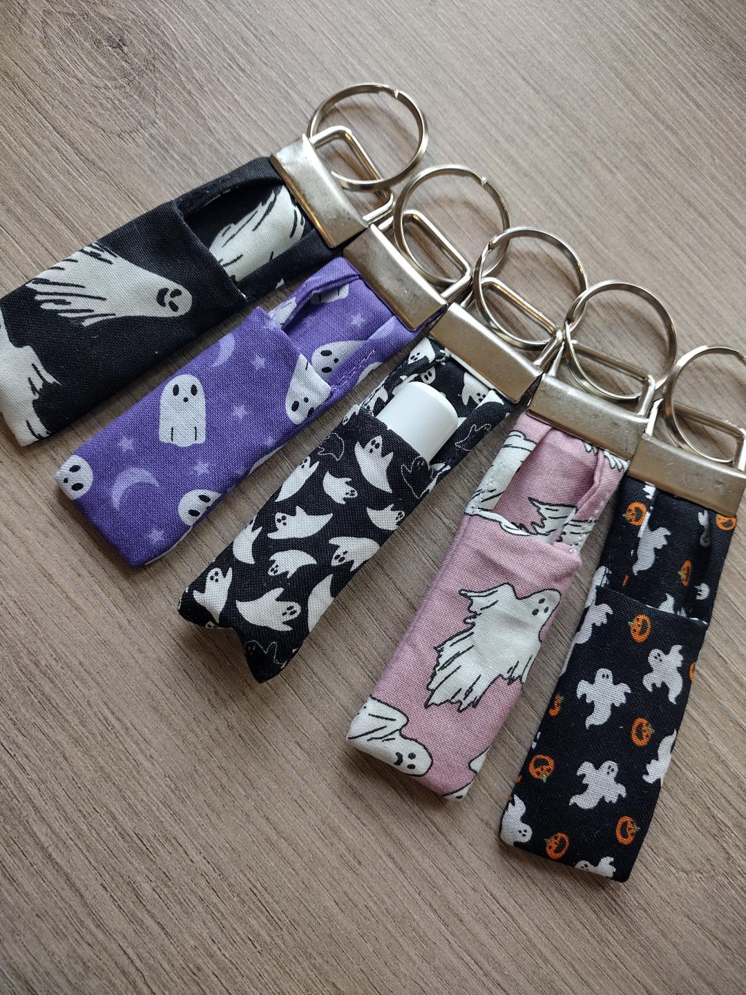 Glow in the Dark Ghost Lip Balm Holder Keychain - Halloween Collection ...