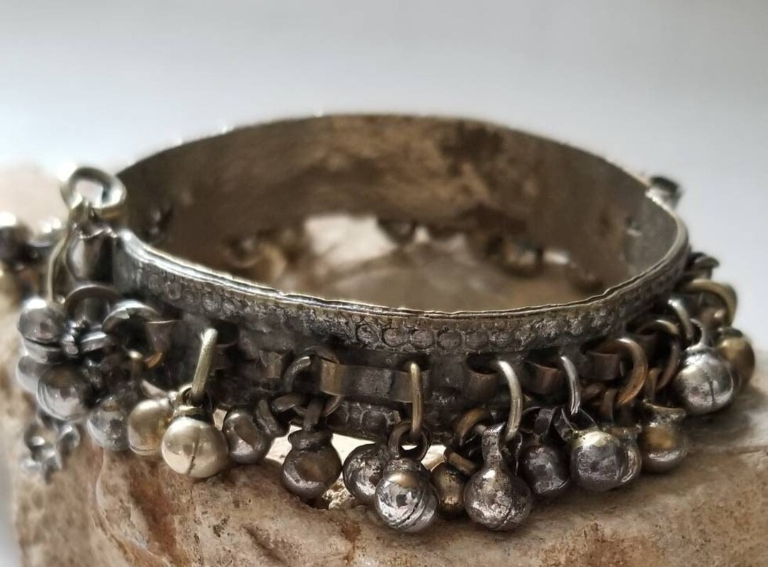 Vintage Afghan Kuchi Tribal ATS Gypsy Cuff W/dangles - Etsy