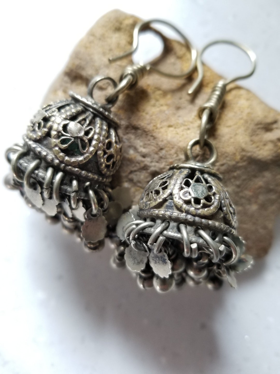 SALE! Afghani Kuchi Dangles Headpiece Earrings Tribal ATS Belly Dance - Etsy