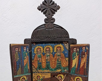 Antique Triptych Icon - Etsy