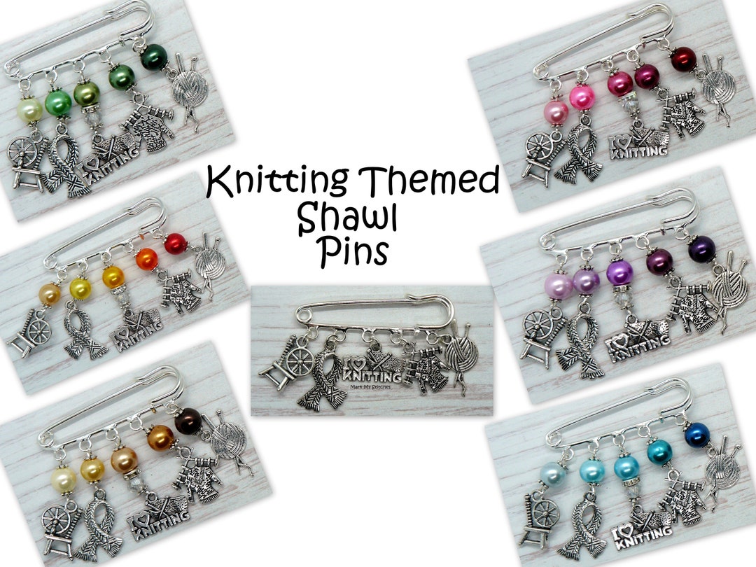 Shawl Pin : Knitting Themed Kilt Pin Shawl Pin Scarf Pin Knitters Gift ...