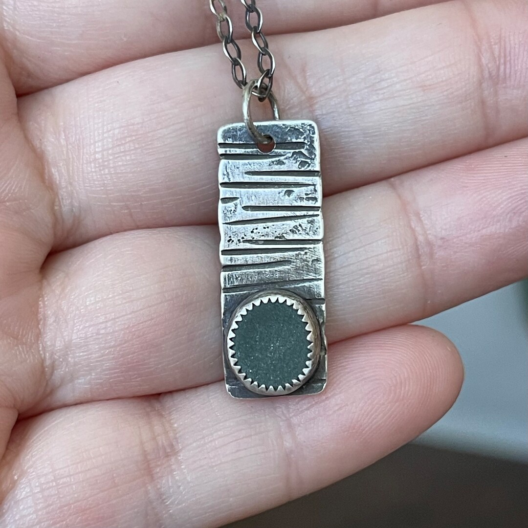 Pebble Necklace, Handmade Sterling Silver Rustic Bohemian Jewelry ...