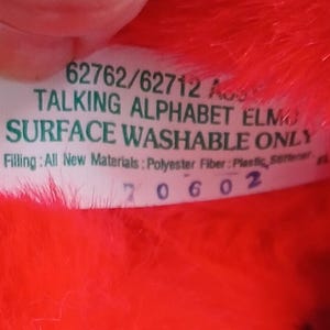 Vintage 1995 TYCO Alphabet Elmo - Works - Jim Henson - Sesame Street ...