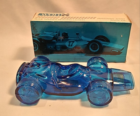 Avon Collectible Sure Winner Cobalt Blue Glass Race Car | Etsy