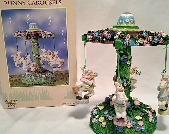 Vintage Animated Musical Bunny Carousels - Etsy
